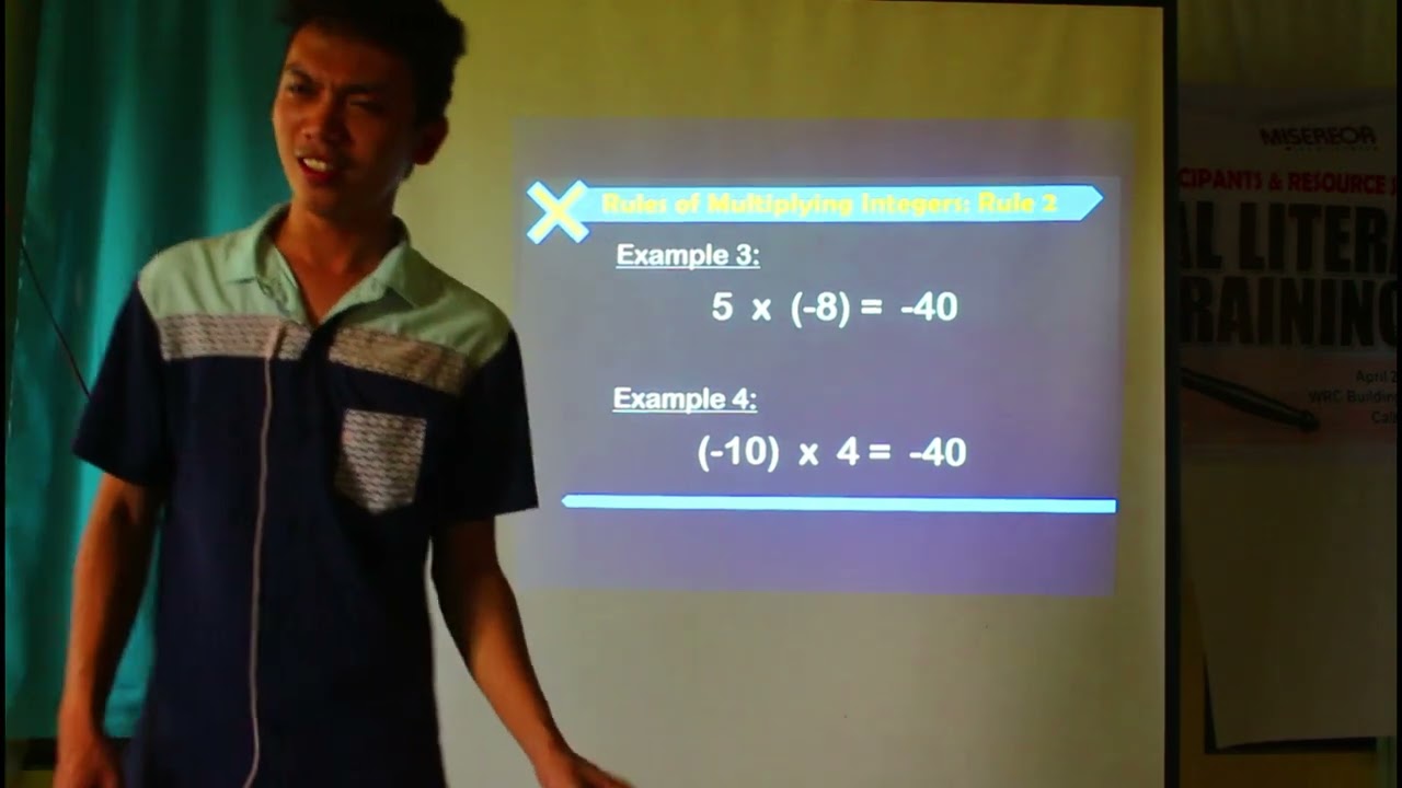 Teaching Demonstration in Mathematics 7 (Multiplication on integers ...