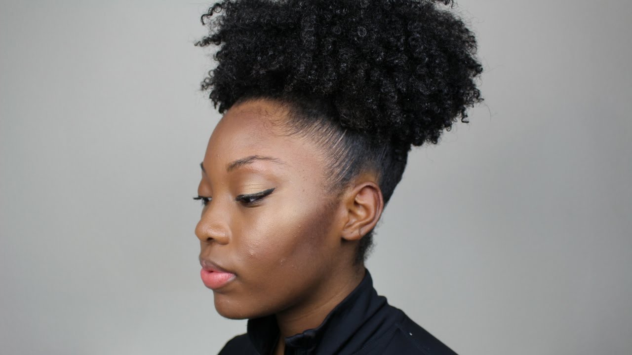 Natural Hair| How to slay Sleek High Puff Tutorial - YouTube