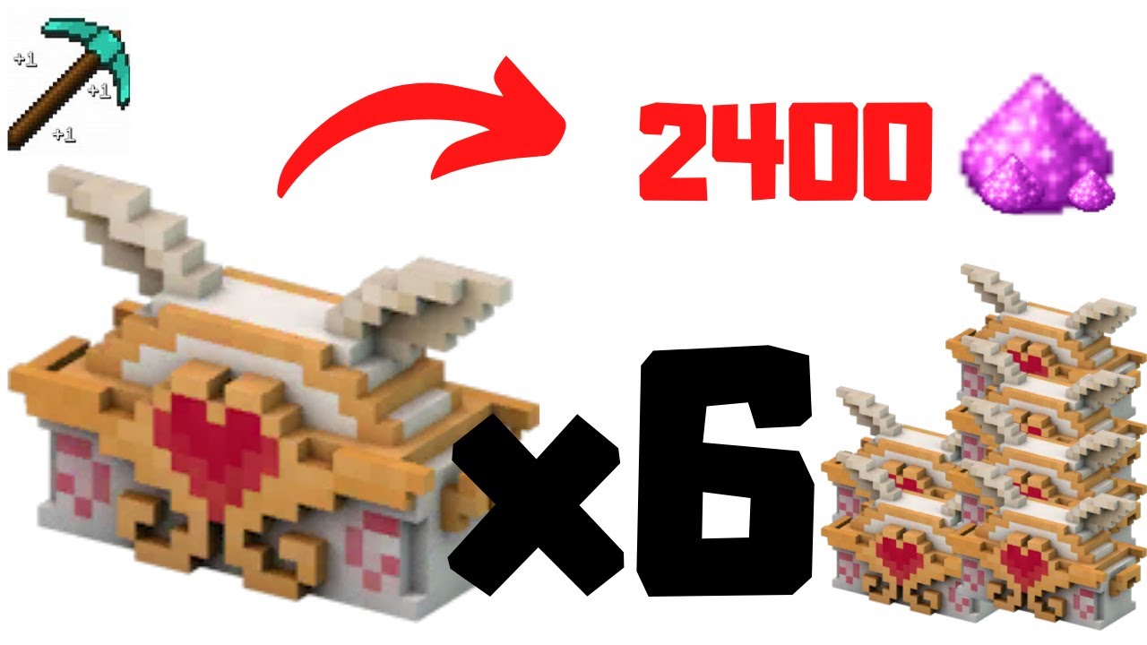 PICKCRAFTER - OPENING 6 Big Heart CHESTS! - Valantine Event - YouTube