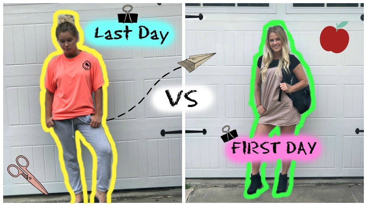 First Day of School VS. Last Day of School - YouTube