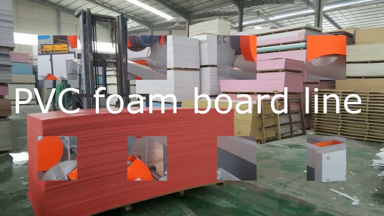PVC foam board extrusion line - YouTube