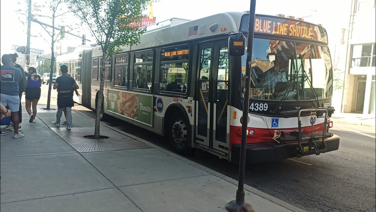 CTA 2012 New Flyer D60LFR 4389 On the Blue Line Shuttle - YouTube