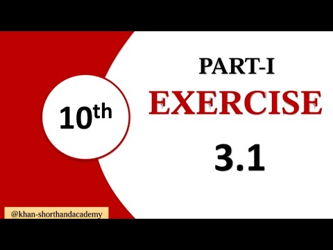 Exercise 3.1 - Part - 1 | 10th Class Math | Unit 3 | Khan S&C Academy ...