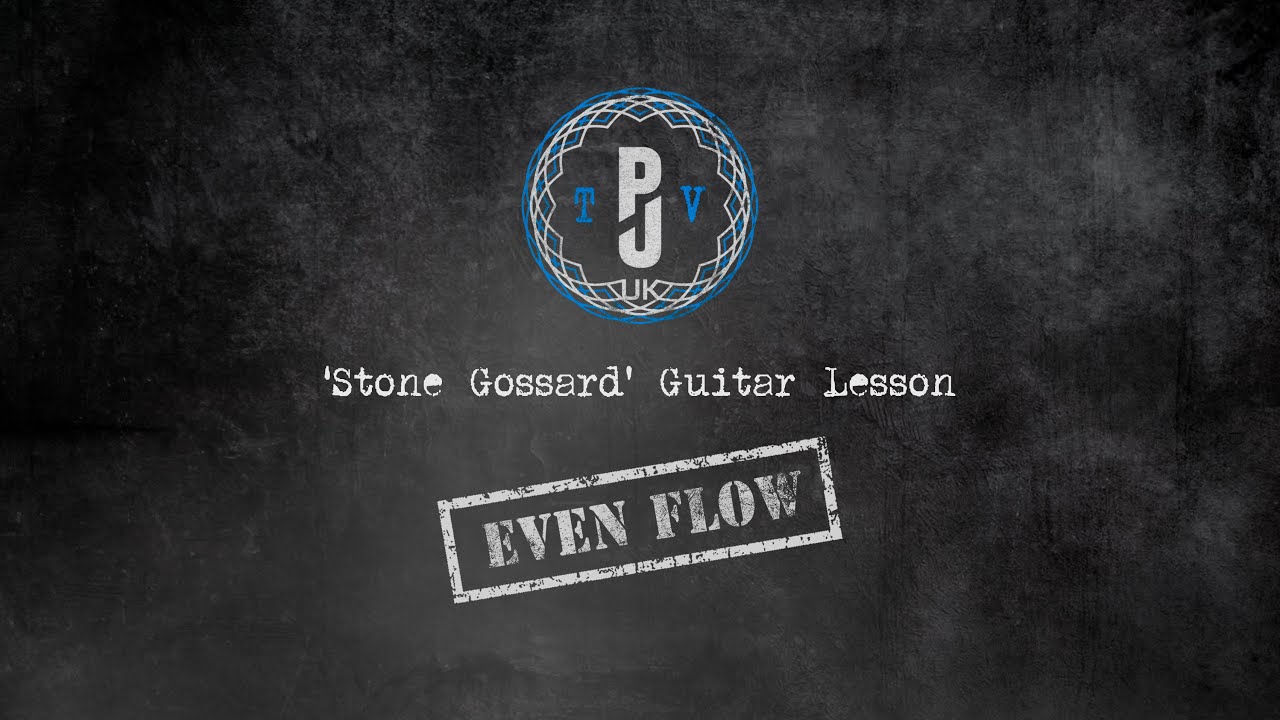 Even Flow - Pearl Jam (Stone Gossard Guitar Lesson) - YouTube