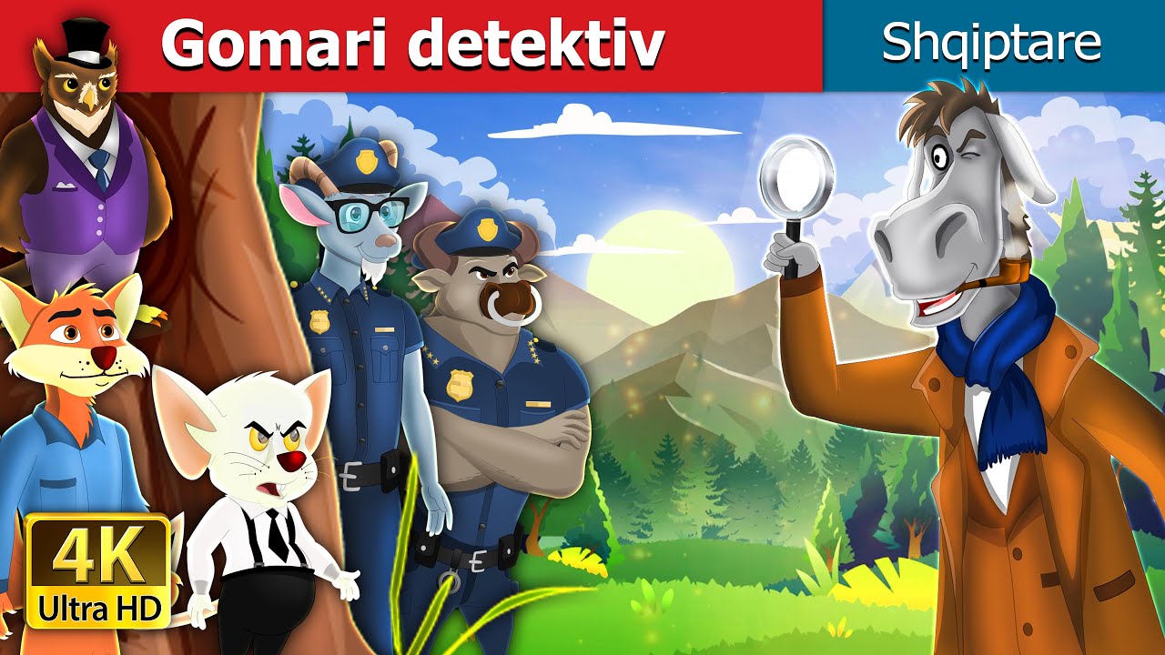 Gomari detektiv | Detective Donkey in Albanian | @AlbanianFairyTales ...