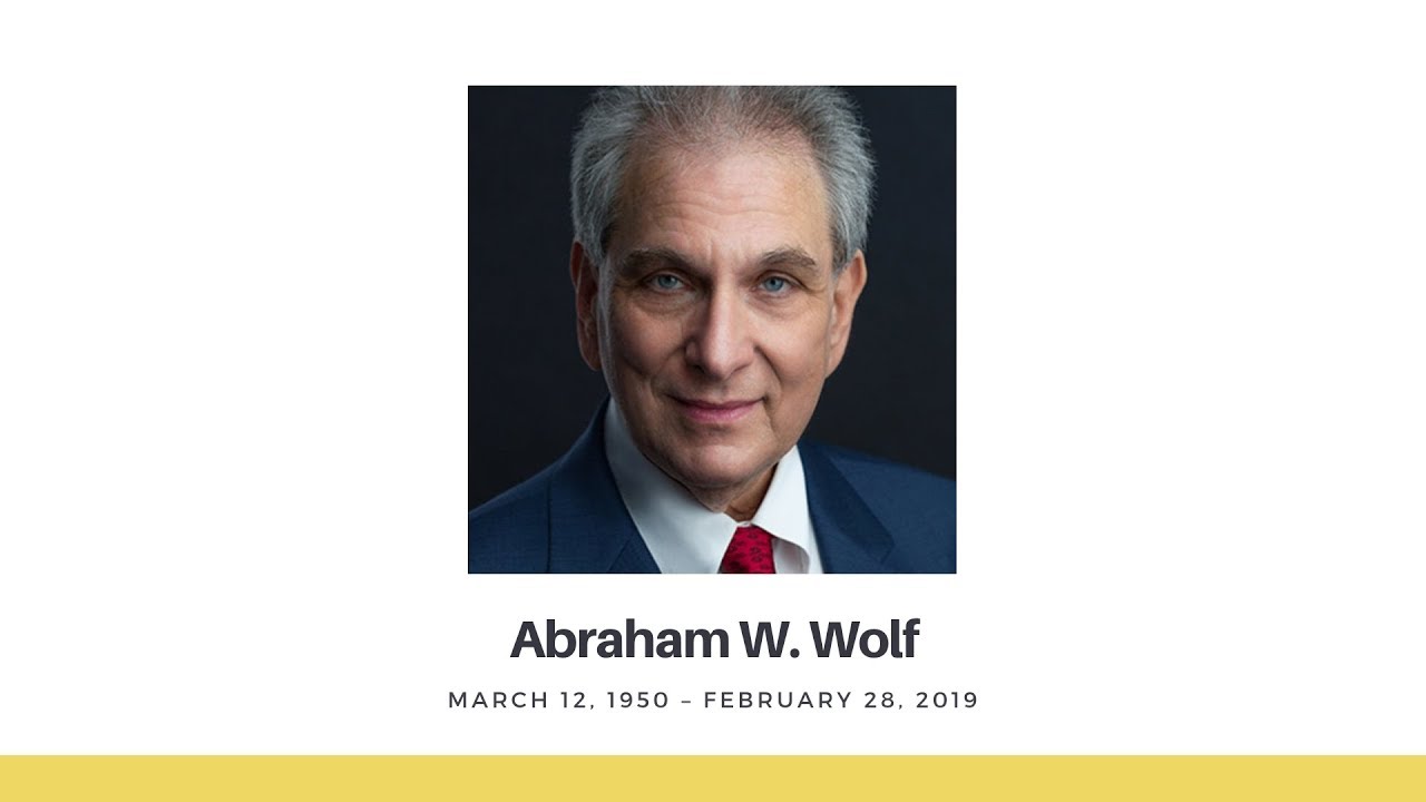 A Tribute to Abraham W. Wolf by Marvin Goldfried - YouTube