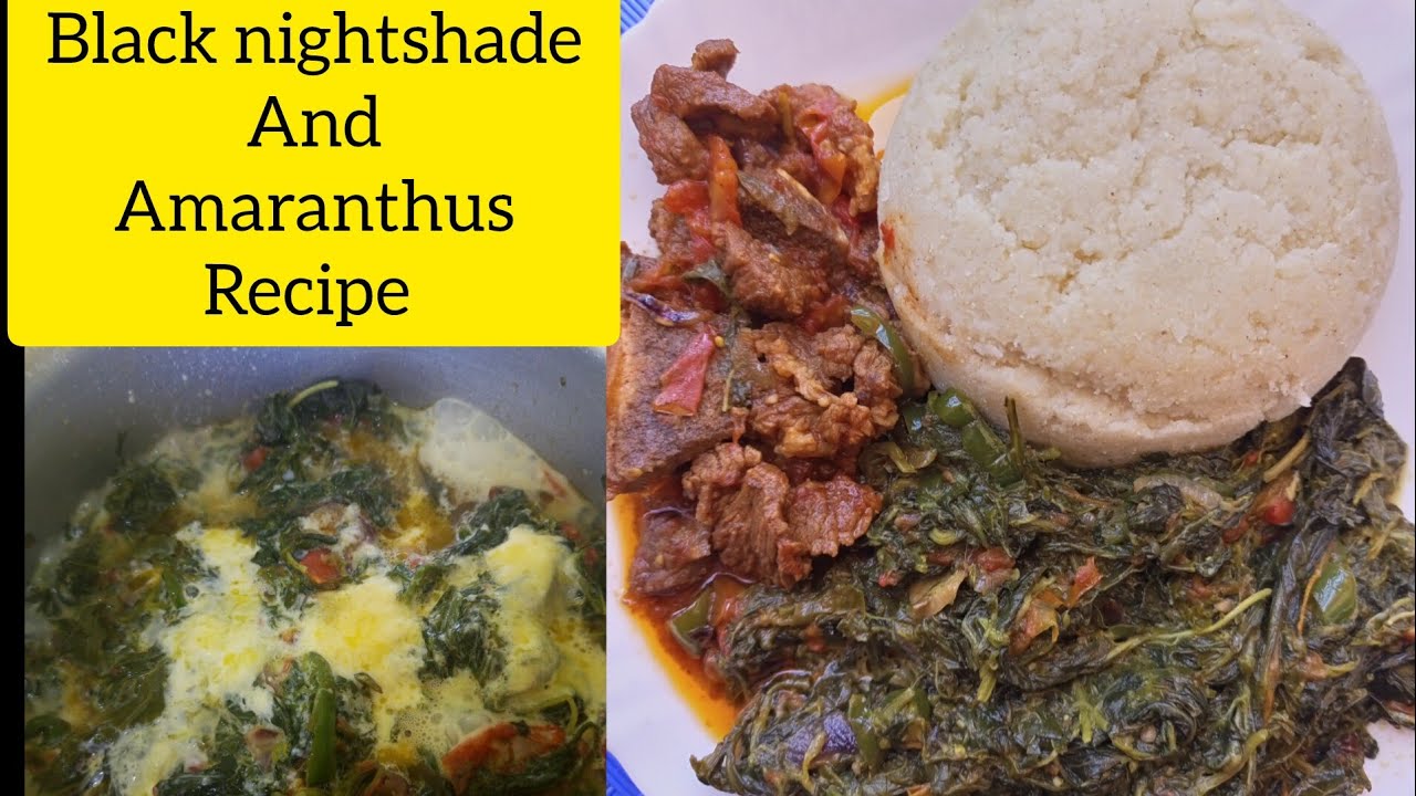 Super healthy quick fix lunch recipe.How to prepare black nightshade ...