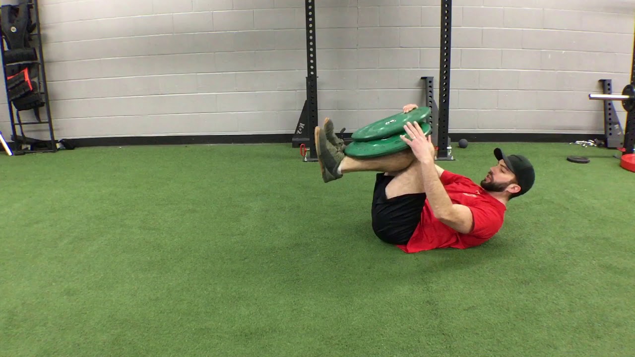 Hollow body kick outs (loaded drop set) - YouTube