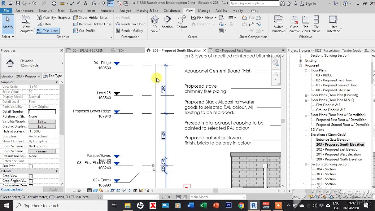 How to make a Level Head have an associated view in Revit - YouTube