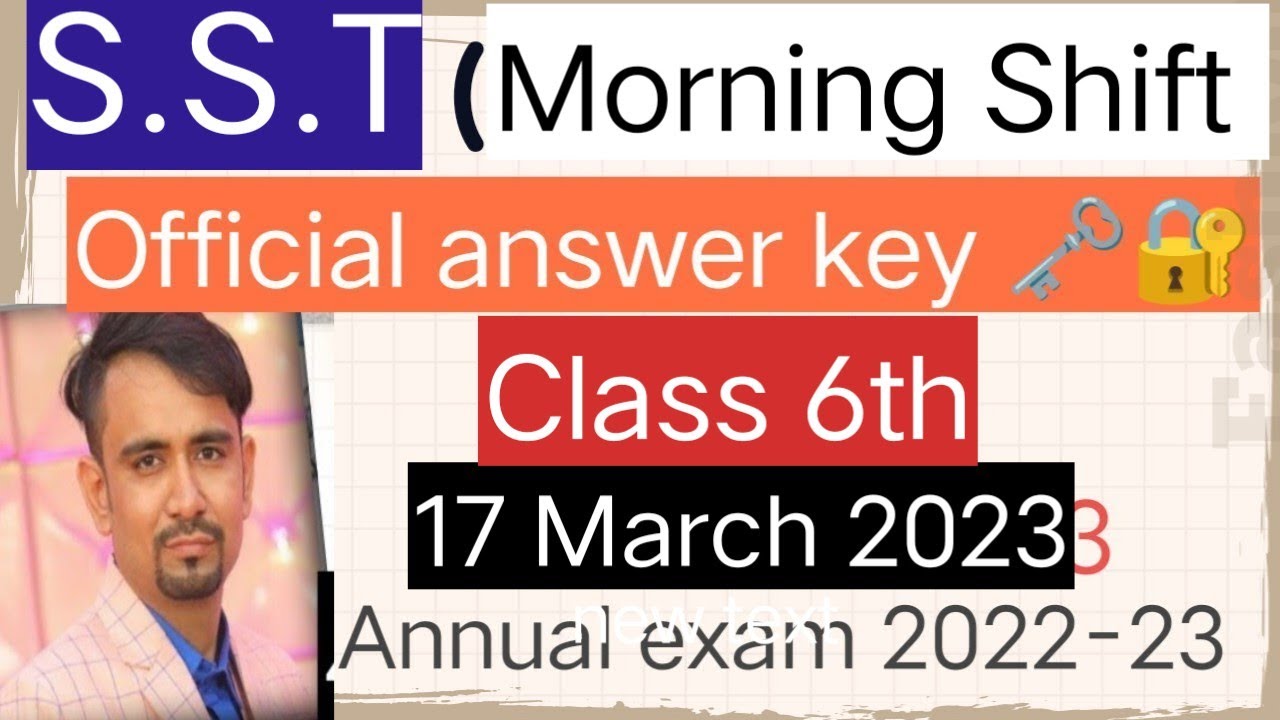 class 6 social science paper solution 2023 / sst paper answer key ...
