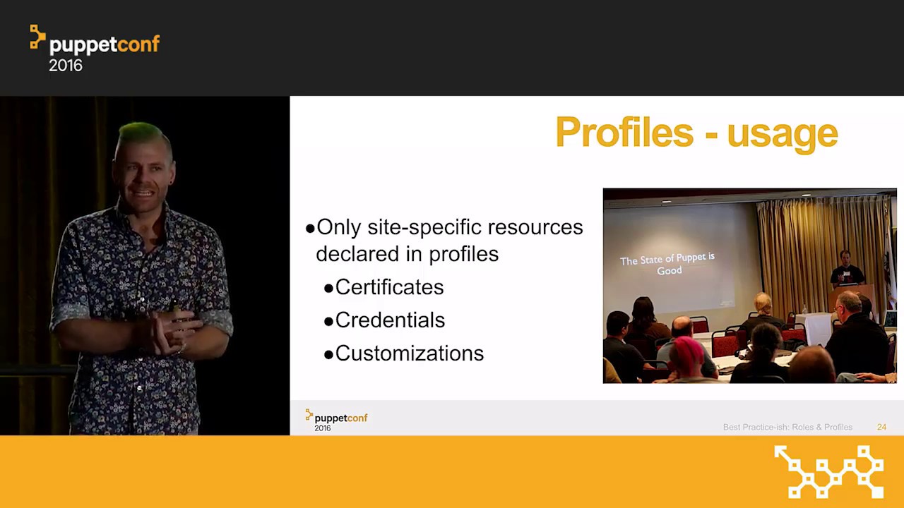 Puppet Best Practices: Roles & Profiles – Gary Larizza at PuppetConf 2016 - YouTube