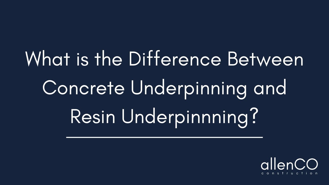 What is the Difference Between Concrete Underpinning and Resin Underpinning? - YouTube