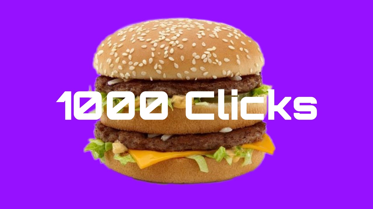 Burger clicker but if i get 1000 clicks the video ends - YouTube