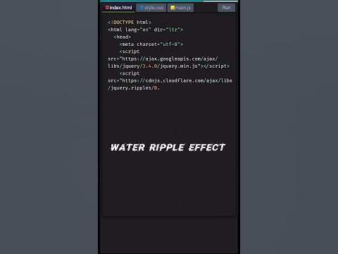 Create Water Ripple Effect with HTML Canvas |HTML5 Canvas Tutorial # ...