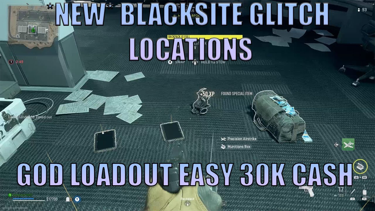 MW2 GLITCH WARZONE 2 BLACKSITE GLITCH LOCATIONS GOD LOADOUT OFF SPAWN EASY 30K CASH (XBOX, PS5 ...