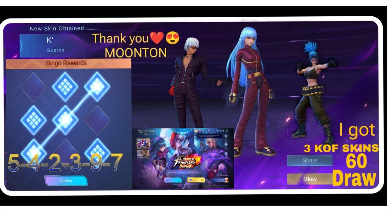 HOW I GOT KOF SKIN ? What is Bingo Pattern FOR Gusion K Skin ? MLBB ...