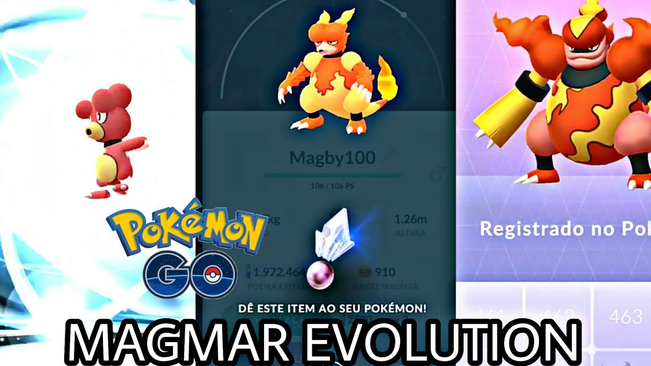 Evolving Magmar into Magmortar with Sinooh Stone - Pokemon Go - YouTube
