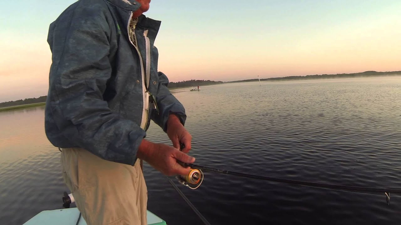 Captain Tom Van Horn Bass Fishing Lake Harney with a 9lb. Sunshine Bass ...