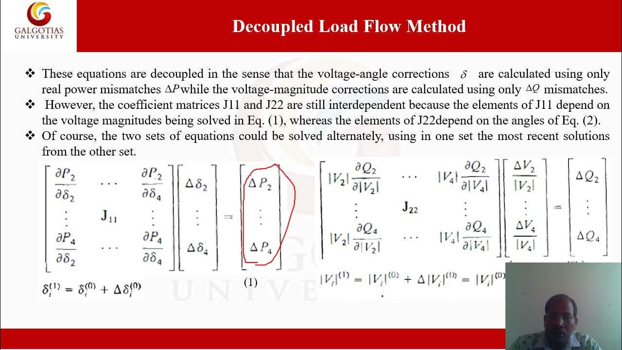 MPSE1502, Advanced Power System Analysis: Decoupled Load Flow Method - YouTube