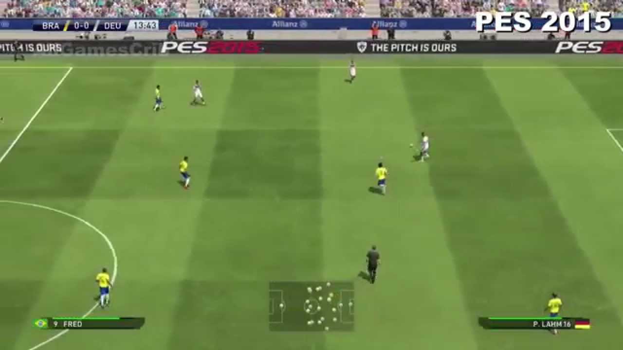 FIFA 15 vs PES 2015 Gameplay Comparison - YouTube