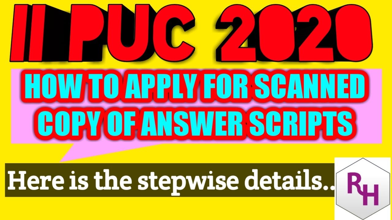 How to apply for scanned copy of answer scripts-2020 II STEPWISE ...