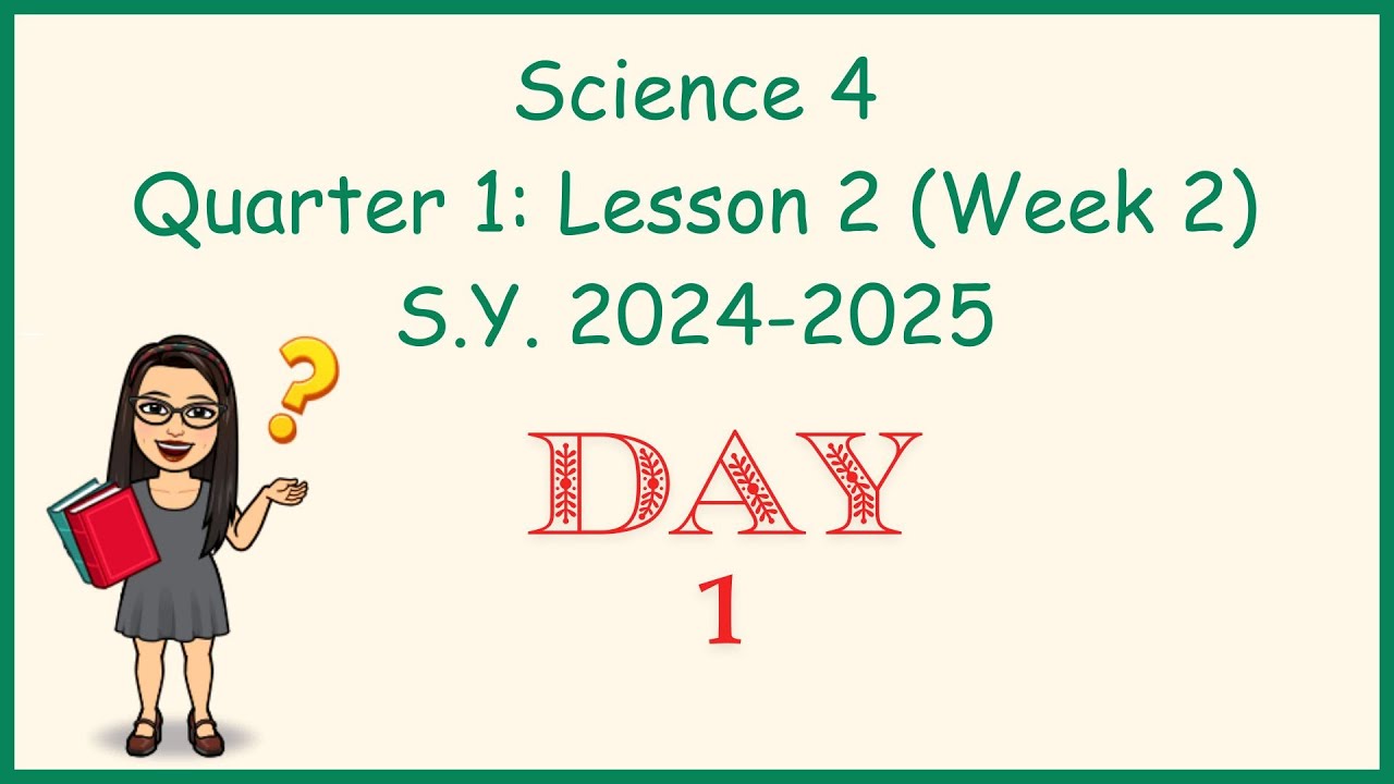 Science 4 Quarter 2 Lesson 2 Week 1 day 1 S Y 2024 2025 MATATAG ...