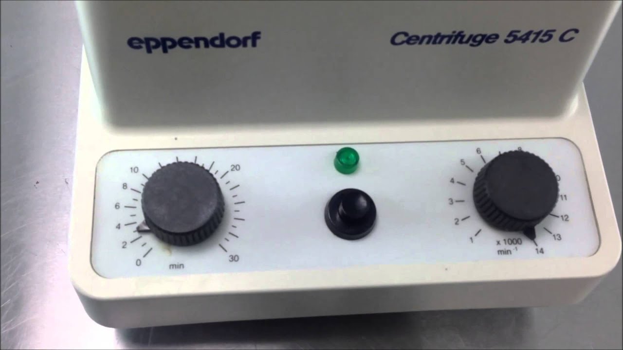 Eppendorf 5415C Centrifuge - YouTube