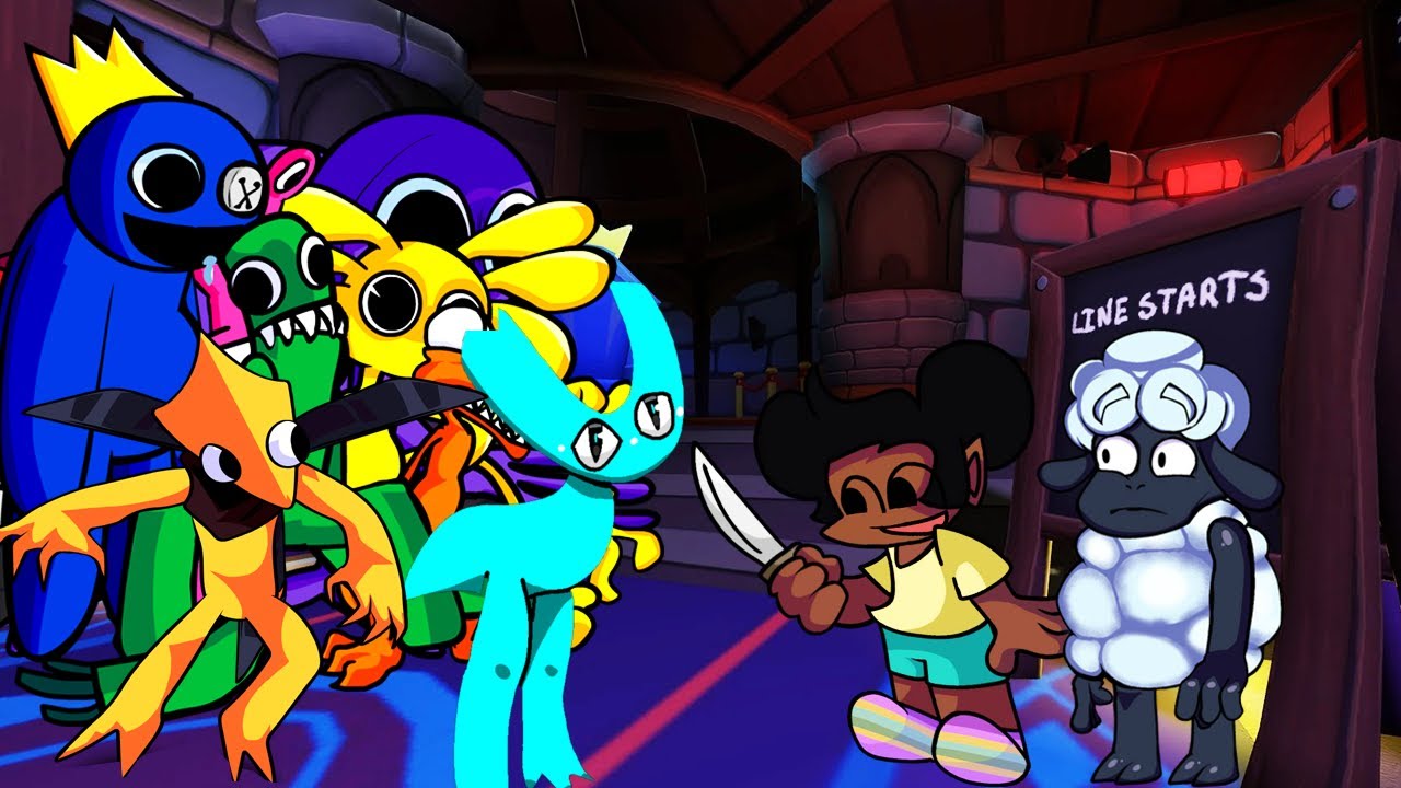 🔥Rainbow Friends: Chapter 2 All Phases 🆚 Amanda & Wooly 🔥FNF Mod🔥 - YouTube
