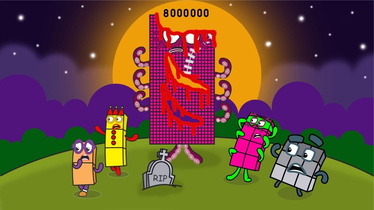 Run! Numberblocks 2 3 8 9 takes on the Biggest Zombie 8000000 ...