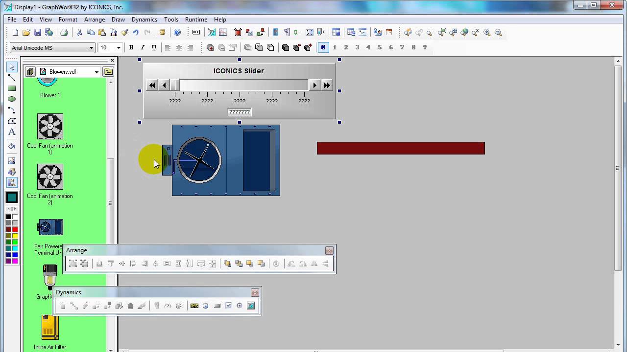 GENESIS32 SCADA Tutorial : GraphWorX : Rotation, TrendView, Library ...