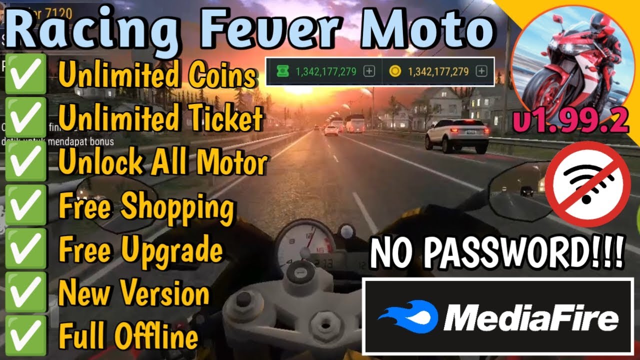 Racing Fever Moto Mod Apk Versi 1.99.2 - Unlimited Coins & Unlock All ...