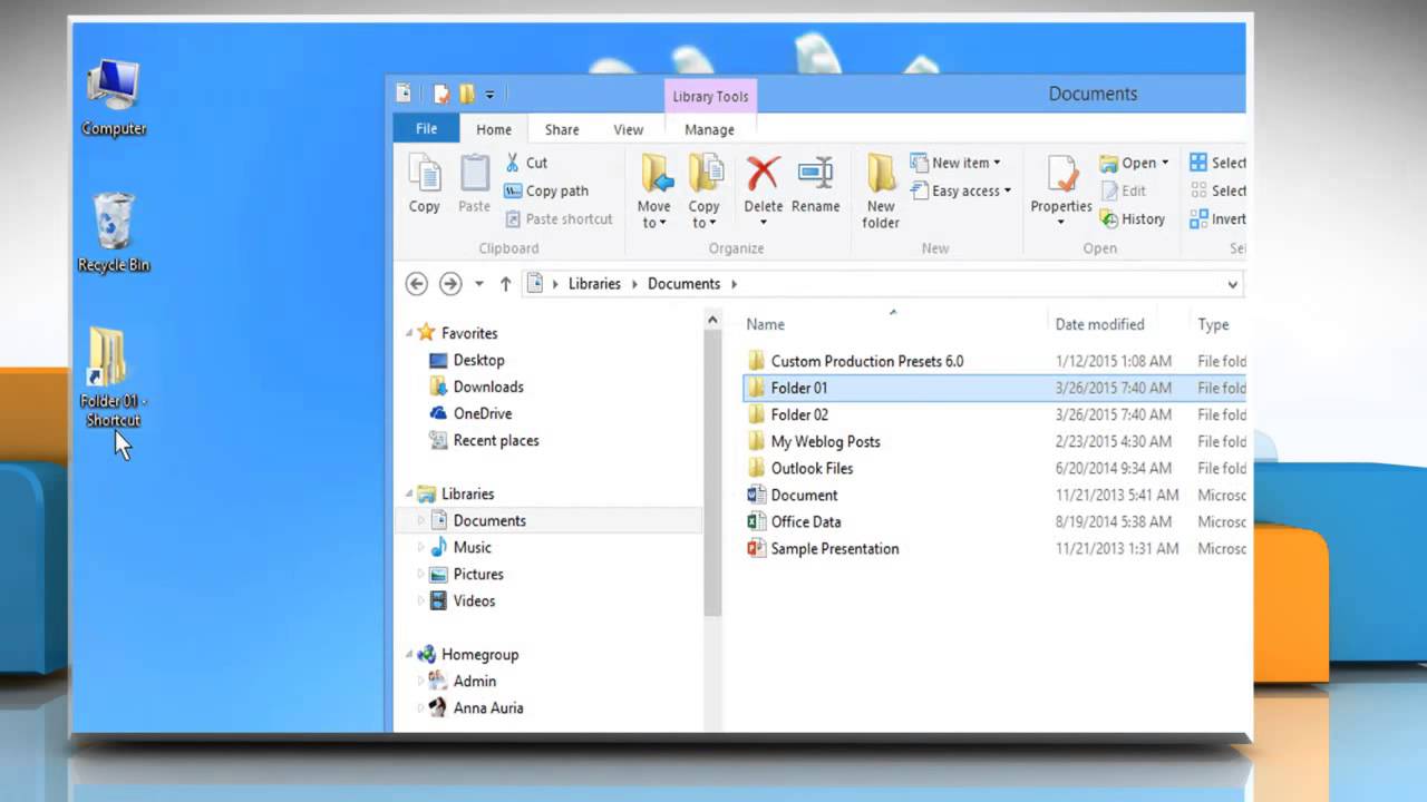 How to work with files and folders in Windows® 8 (Part 1) :Tutorial ...