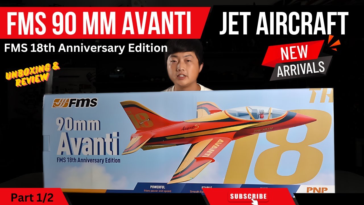 Brand New FMS 90mm Avanti jet | Unboxing & review - YouTube