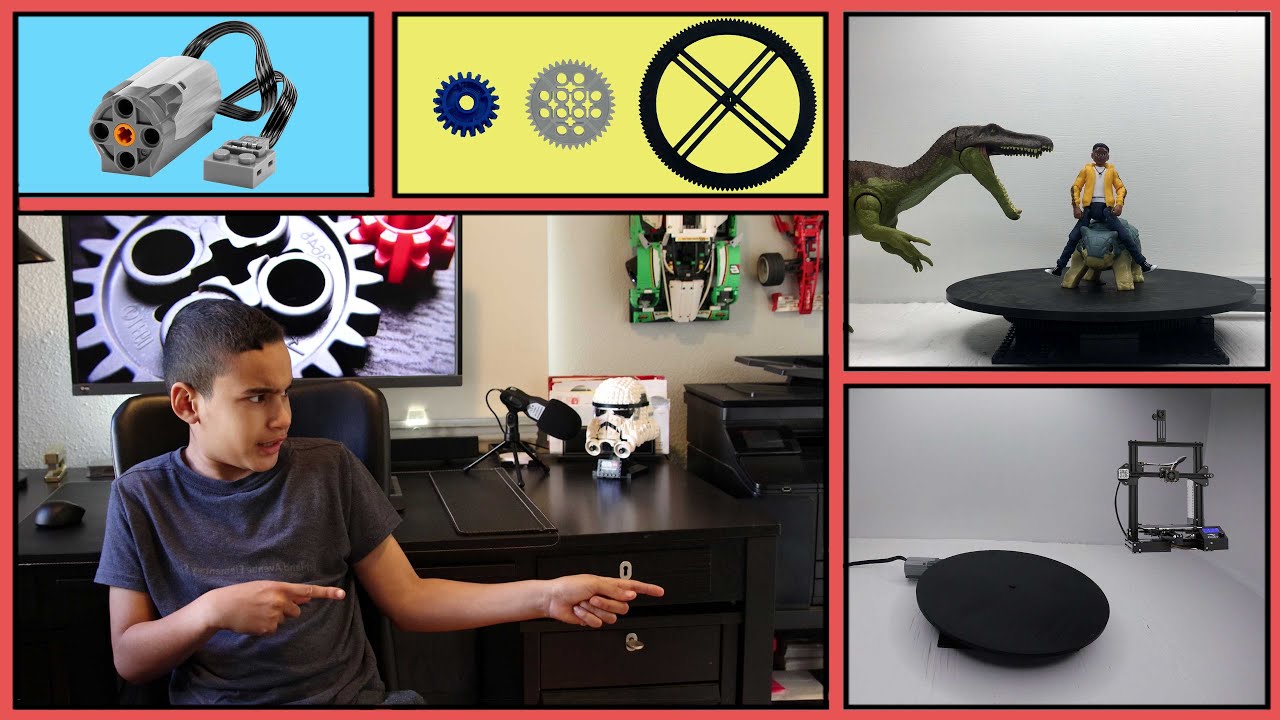 3D Printed Motorized Lego Rotating Platform (with a little lesson on ...