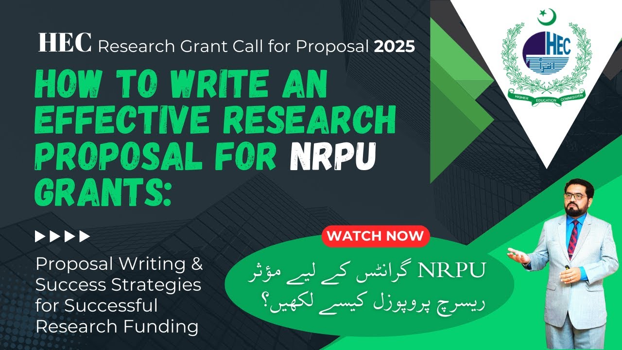 How to Write an Effective Research Proposal for NRPU Grants? - YouTube