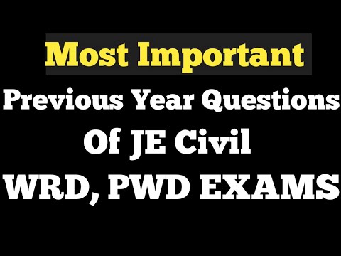 Most Important Previous Years Question Of WRD, PWD Exams. With ...