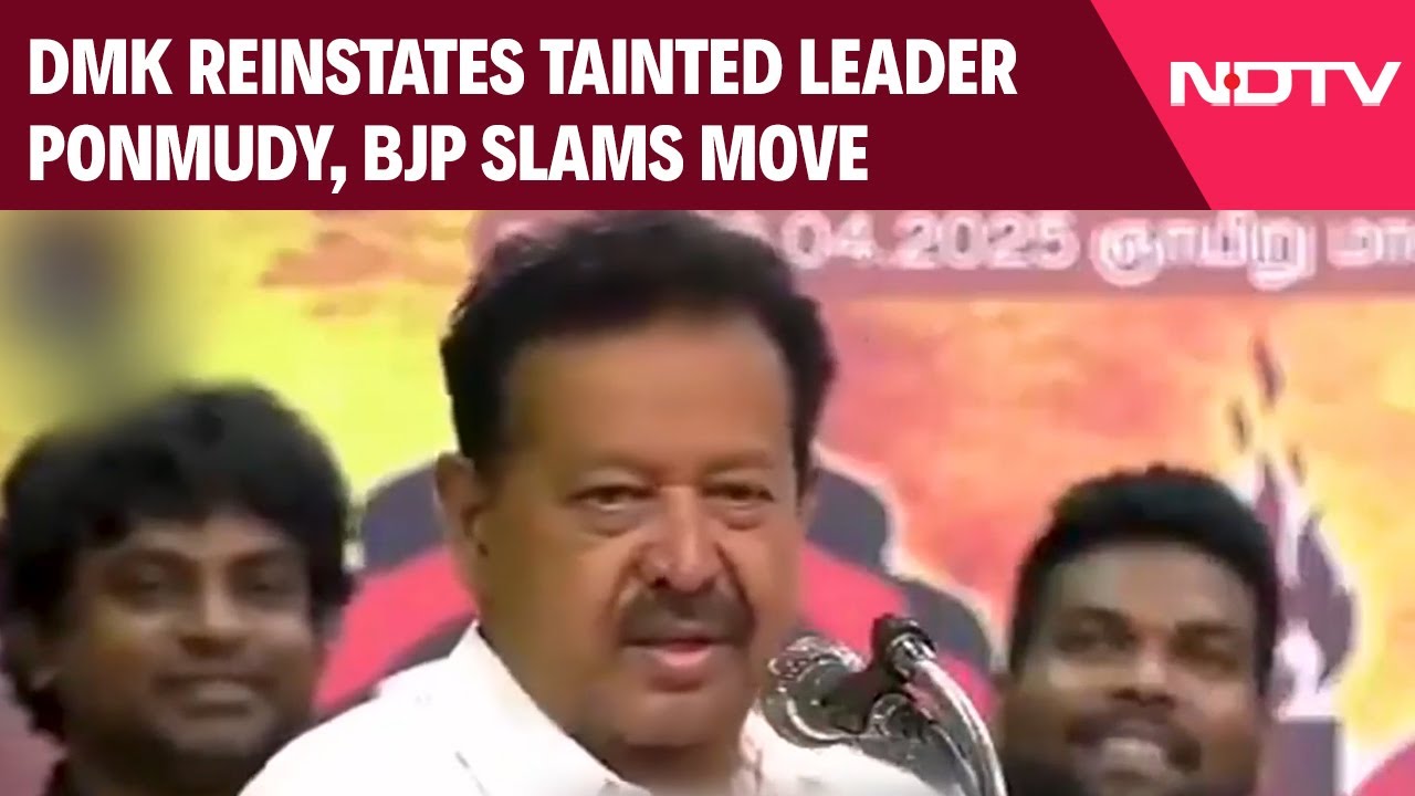 DMK Reinstates Leader Who Made Sexist Remarks: Poonmudi Back In Top ...