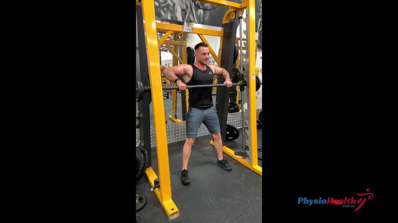 Smith machine anterior deltoid raise - YouTube