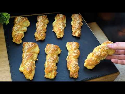 Genius cheese sticks made from puff pastry – so crispy & irresistible! 🧀✨