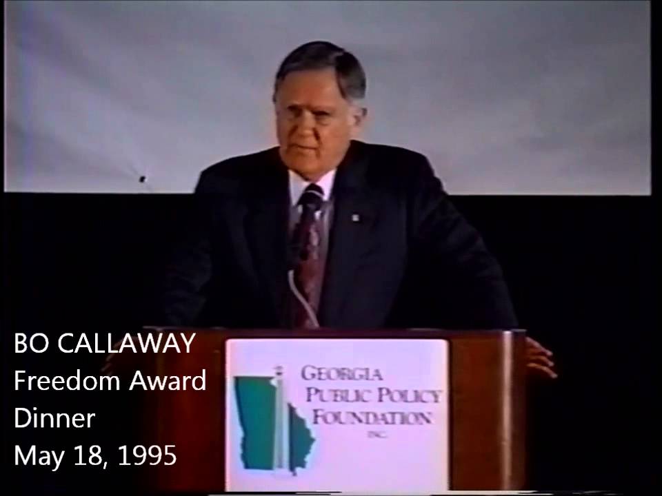 1995 Georgia Freedom Award Dinner: Bo Callaway - YouTube