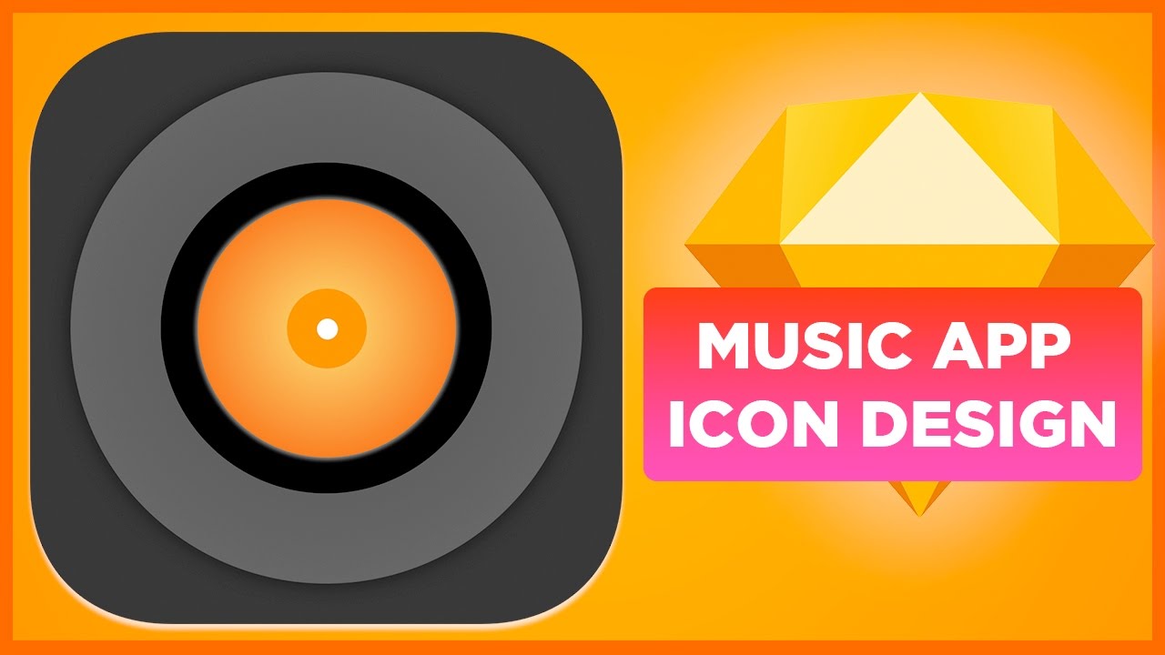 Music App Icon Design in Sketch: Sketch App Tutorial - YouTube