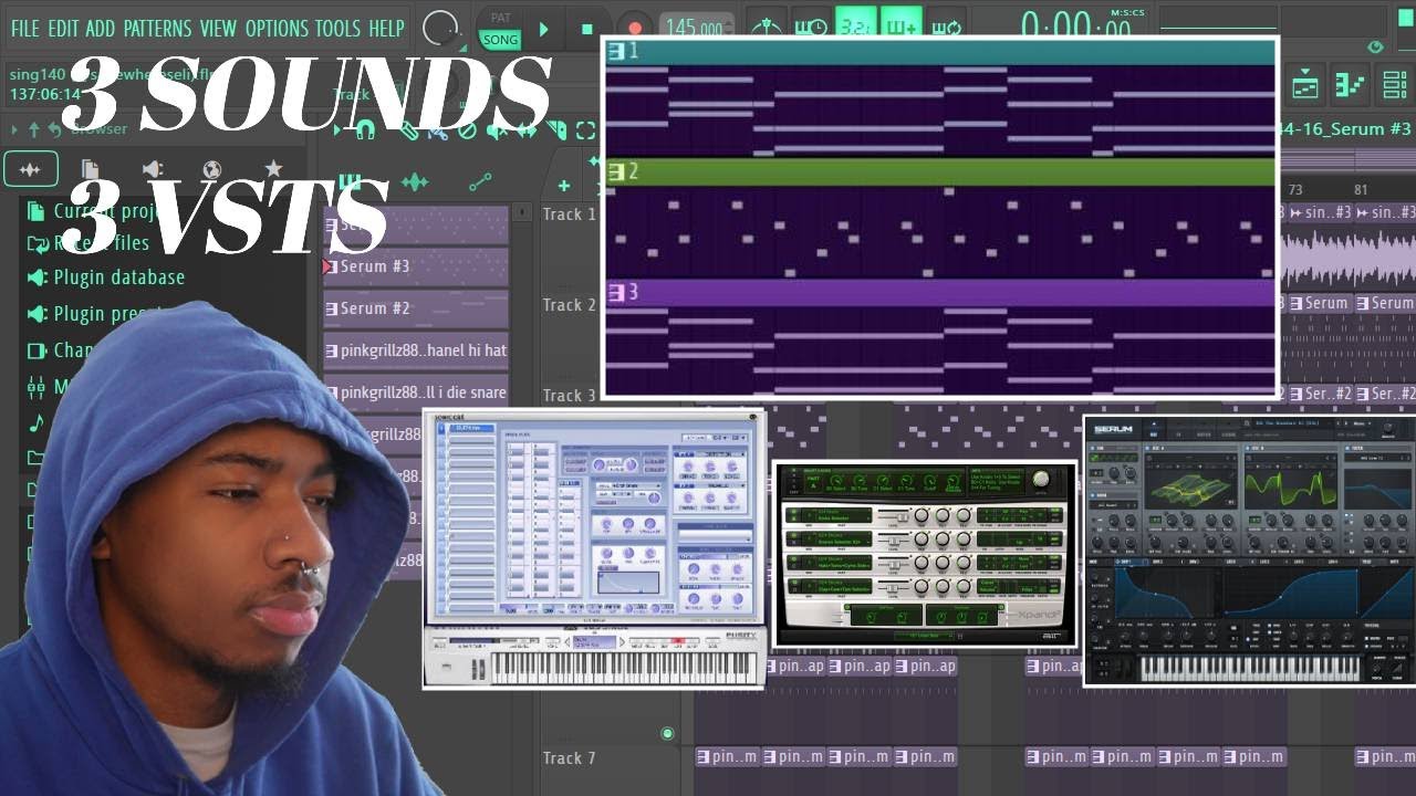 making beats with only 3 melodies with 3 different vsts - YouTube