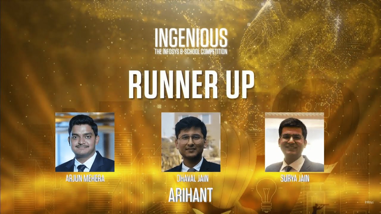 Infosys Ingenious 2020 | Team Arihant - National Runner Up ...