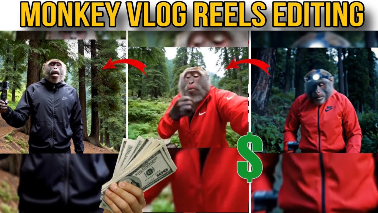 Instagram Viral Monkey Vlogs Kaise banaye | How to make Monkey Vlogs ...