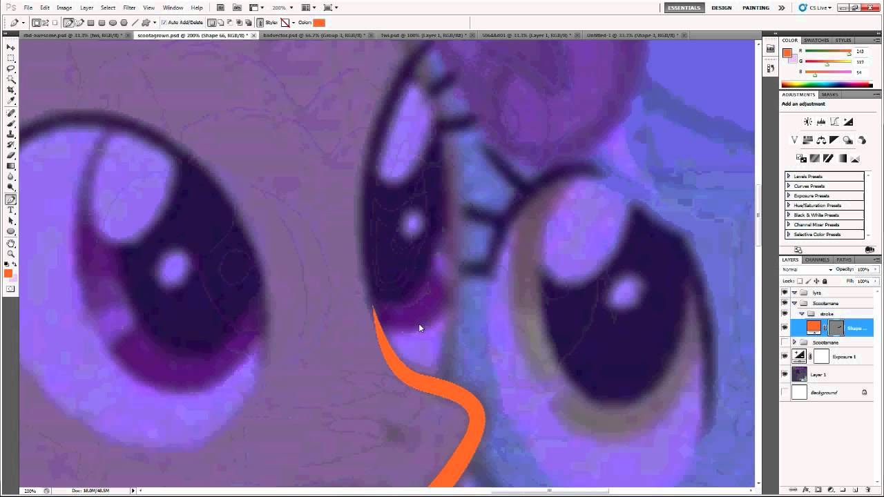 My Little Pony: Vectoring is Magic: Episode 2- Pt 1 [Photoshop] - YouTube