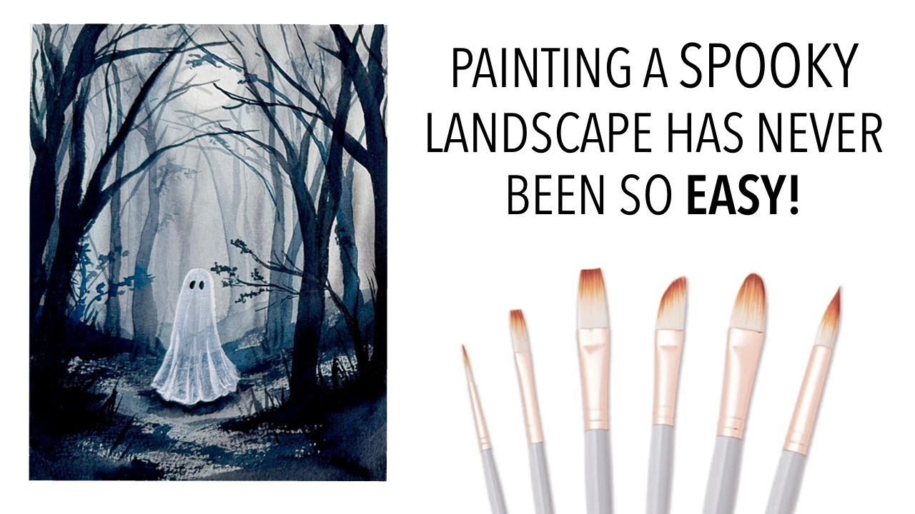 How to Paint Spooky Landscapes (Step by Step) - YouTube