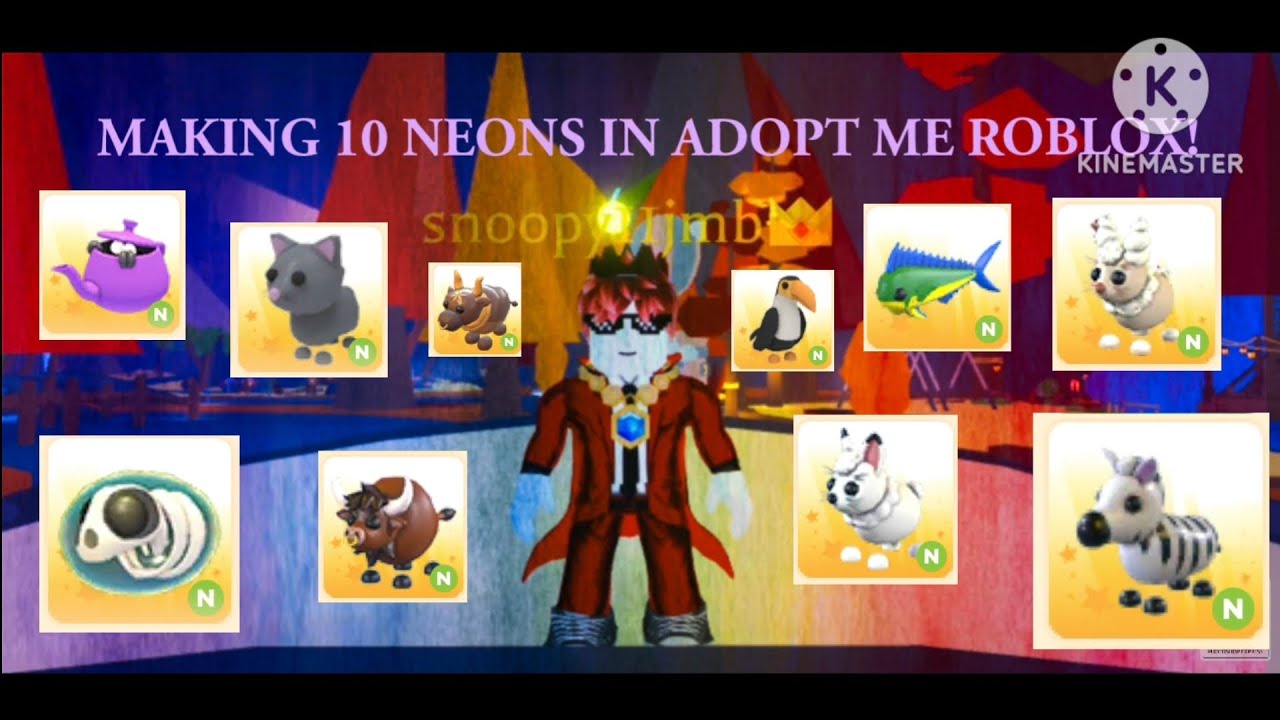 Making 10 neons in Adopt me Roblox! - YouTube
