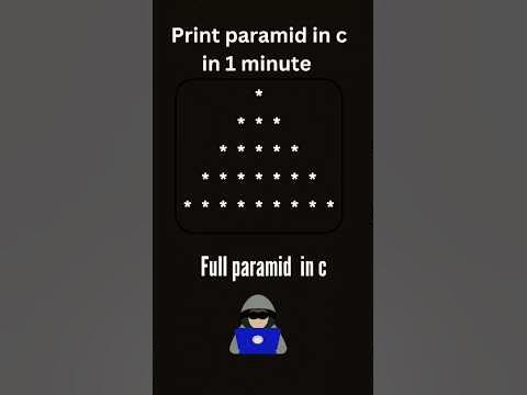 how to print Pyramid in C #shorts #cprogramming #education - YouTube