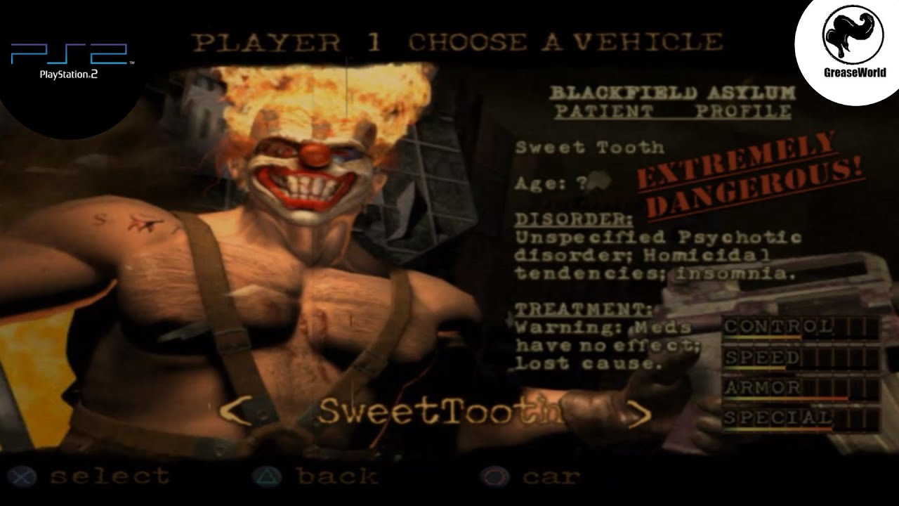 Sweet Tooth Story Mode Twisted Metal Black - YouTube