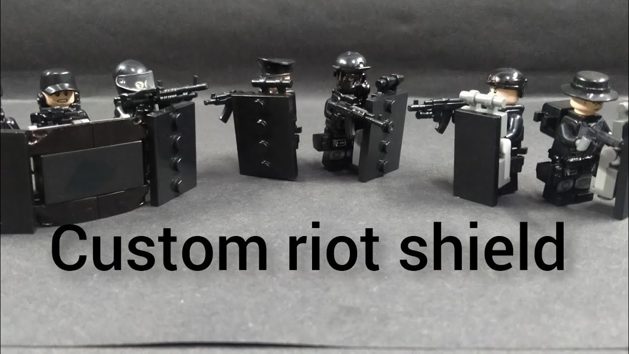 Custom Lego Riot Shield for swat, soldier - YouTube